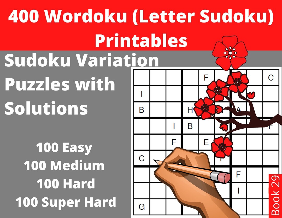 Letter Sudoku (" Wordoku " or " Word Sudoku ") - 400 Printable PDF ...