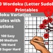 Letter Sudoku (" Wordoku " or " Word Sudoku ") - 400 Printable PDF ...
