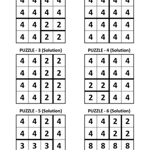 Shikaku Puzzles Printable PDF - 900 Japanese Puzzles for Adults With ...