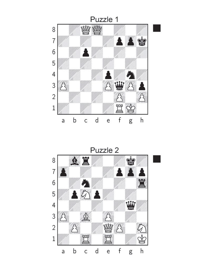 2000 Chess Puzzles in One Move Printable PDF -with Answers - Instant ...