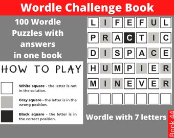 Blank Wordle Printable Instant Download Paper Wordle Game Custom Gift ...