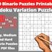 Binario Puzzles Printable PDF - 500 Binary Puzzles to Keep Your Brain ...