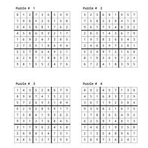 Printable PDF Sudoku Level 4 - 400 Hard Sudoku Puzzles for Adults With ...