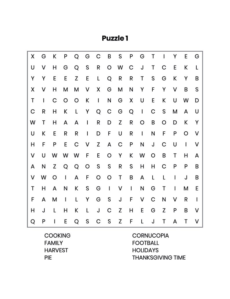 Bundle of 200 Word Search Printable - Word Search Puzzle With Answers ...