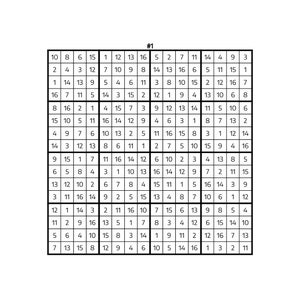 Easy 16x16 Sudoku Puzzles Printable PDF - 200 Sudoku Variation Puzzles ...