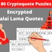 80 Dalai Lama Encrypted Quotes Printable PDF Adult Activiy Book With ...