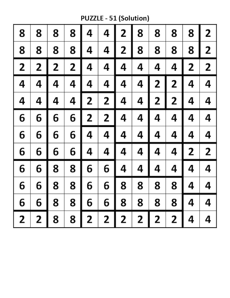 Shikaku Puzzles Printable PDF - 900 Japanese Puzzles for Adults With ...