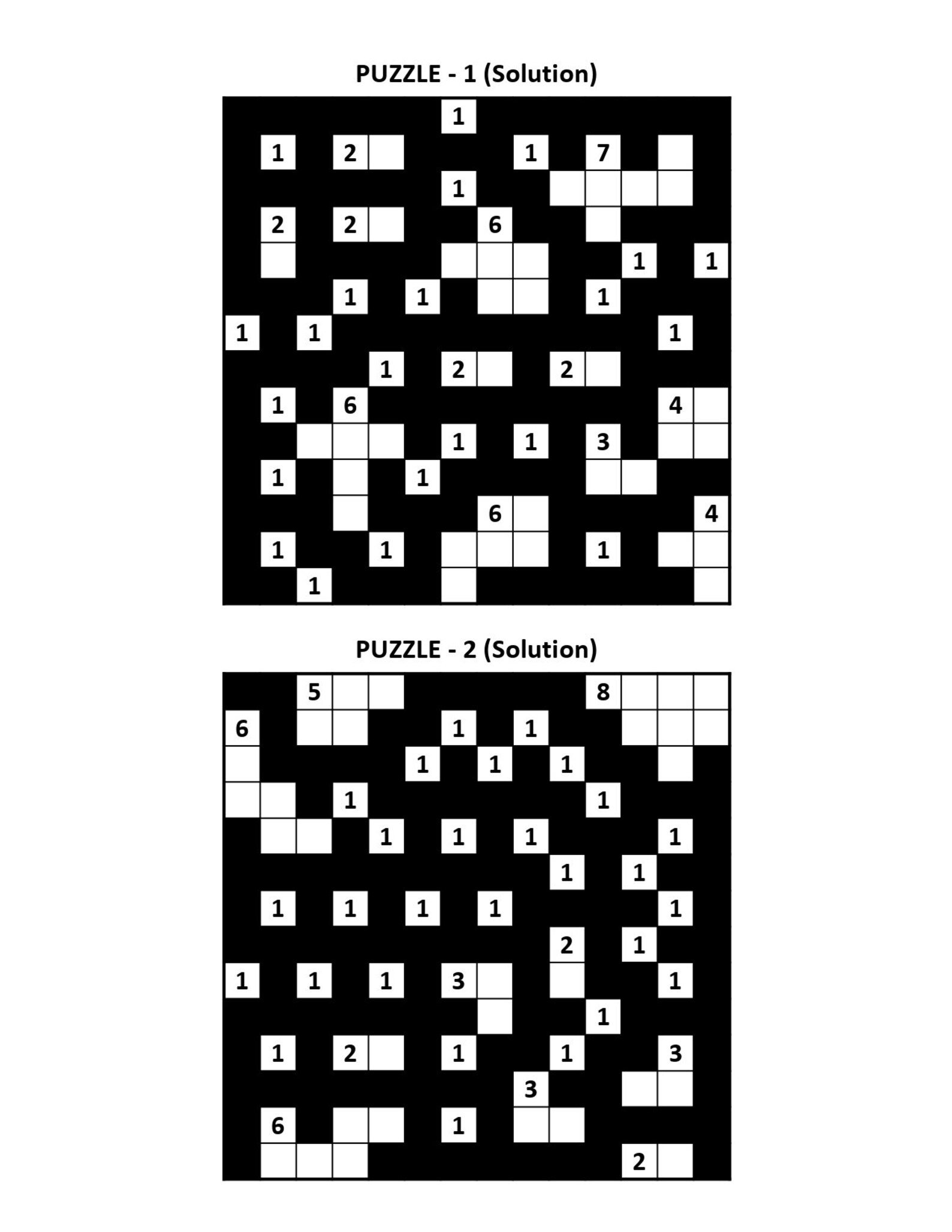 Nurikabe Puzzles Printable PDF - 500 Japanese Puzzles for Adults With ...