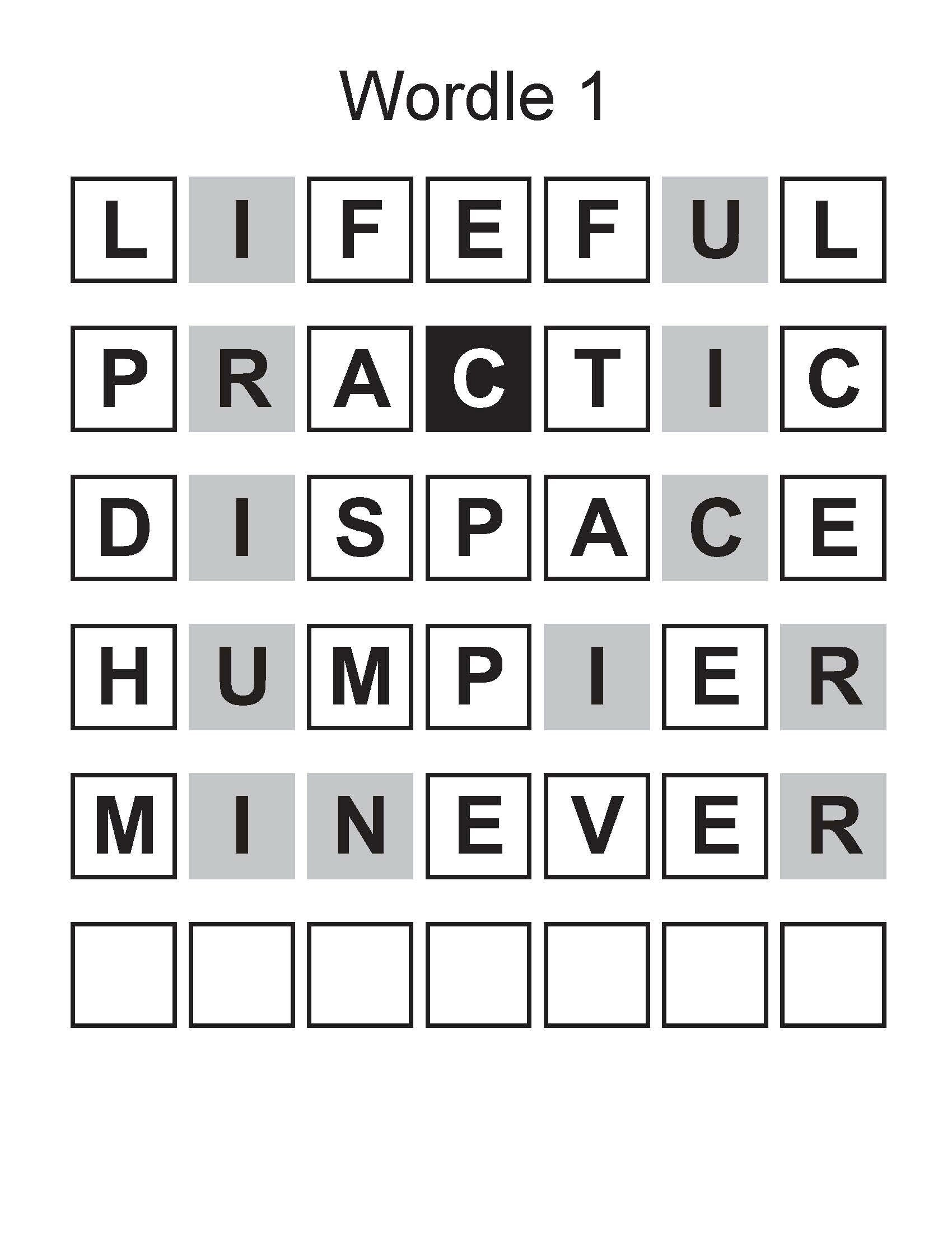 Wordle Challenge Book With 100 Wordle Puzzles and Their Answers, 7 ...