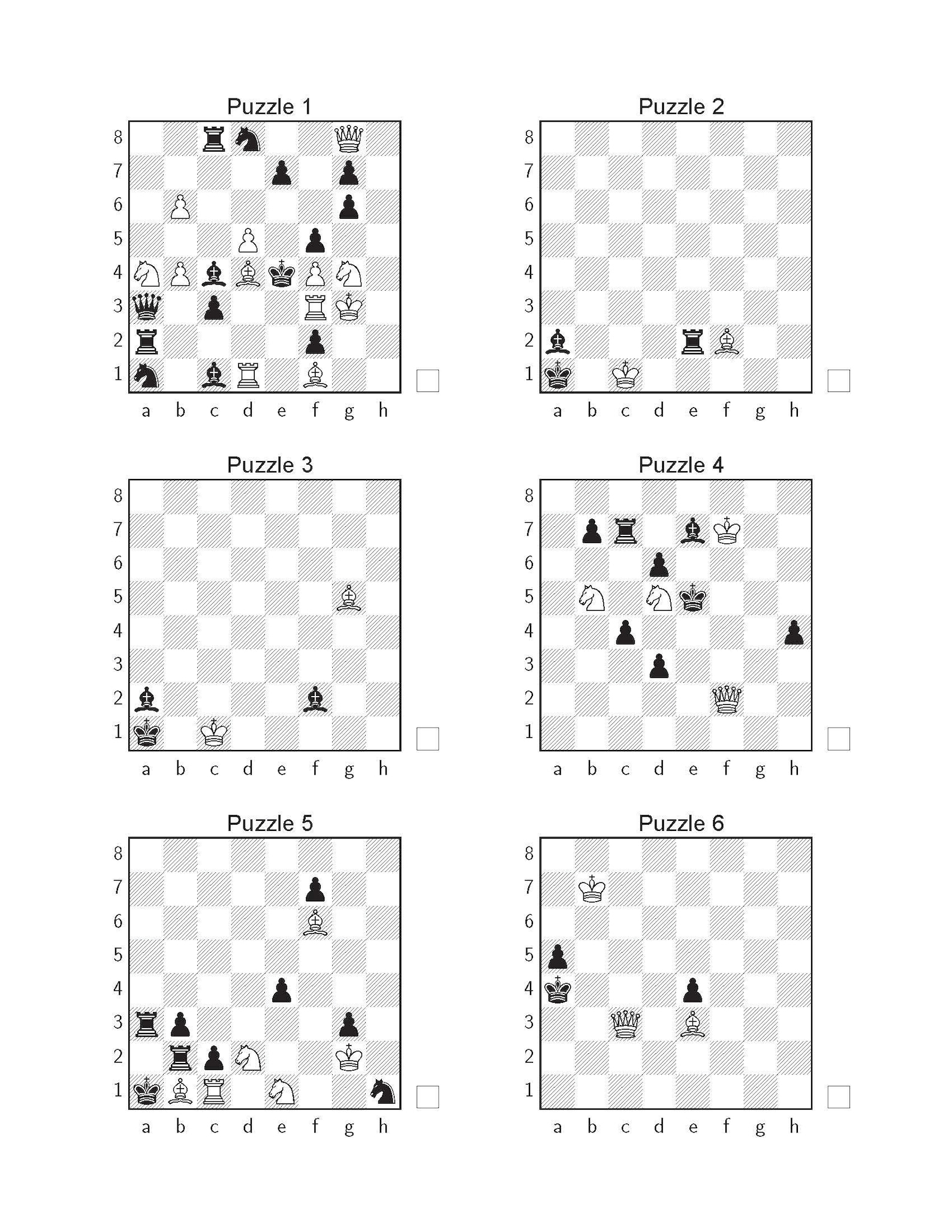 1500 Chess Puzzles in Two Moves Printable PDF - With Answers - Instant ...