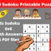 Printable PDF Easy Sudoku for Kids 6x6 - 400 Children Puzzles With ...