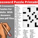 Crossword Puzzle Printables for Adults - 100 Crosswords With Solutions ...