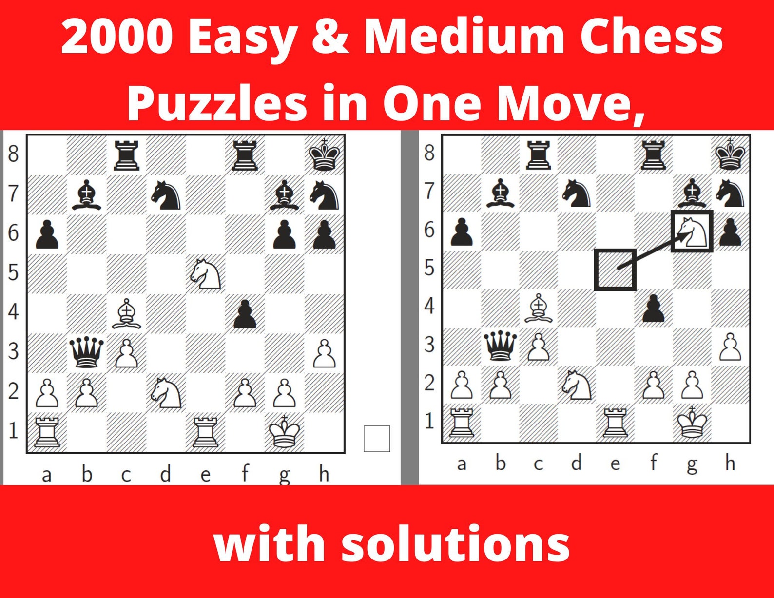 2000 Chess Puzzles in One Move Printable PDF -with Answers - Instant ...