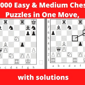 2000 Chess Puzzles in One Move Printable PDF -with Answers - Instant ...