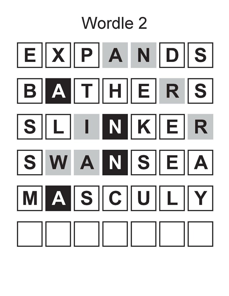 Wordle Challenge Book With 100 Wordle Puzzles and Their Answers, 7 ...