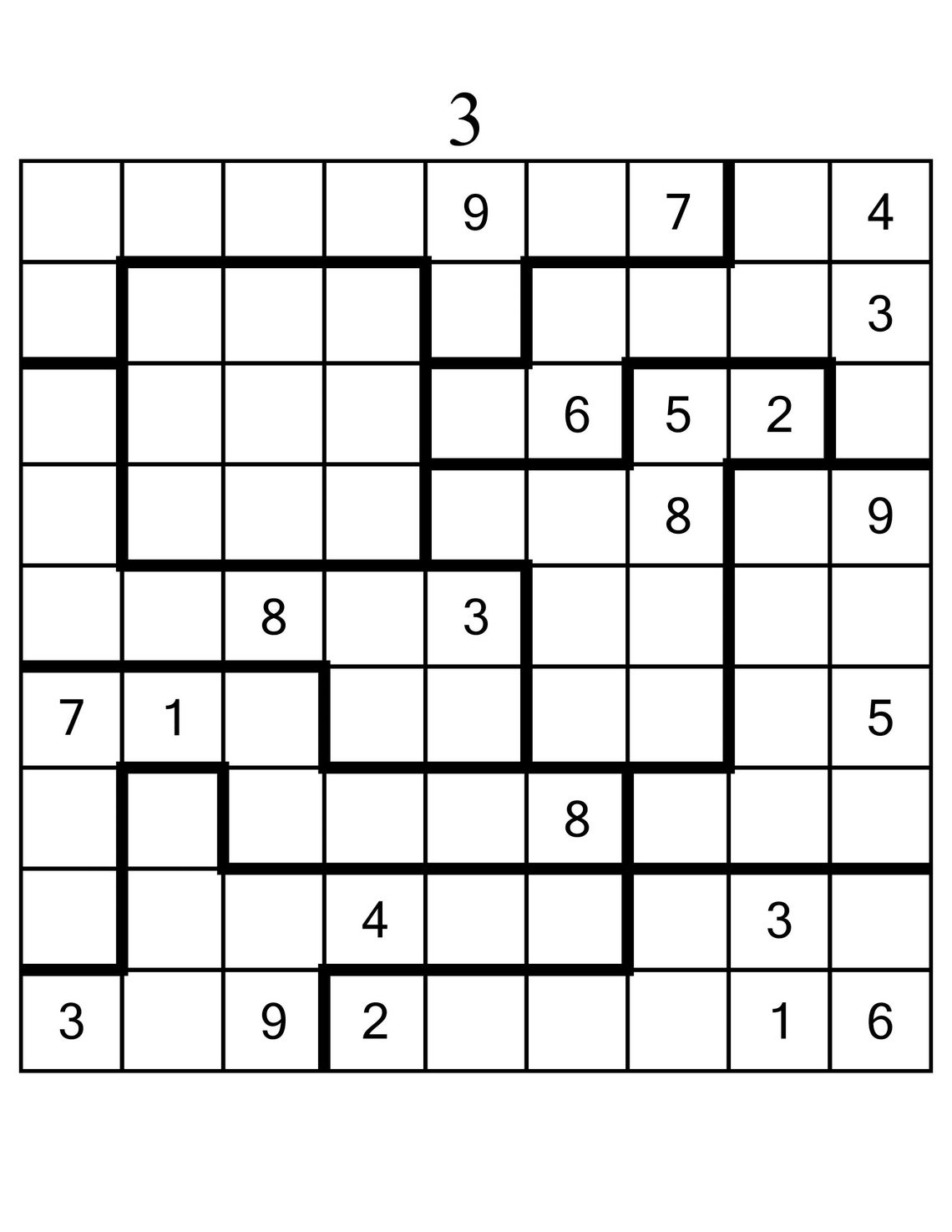 Easy, Medium and Hard Jigsaw Sudoku Puzzles Printable PDF 420 Sudoku ...