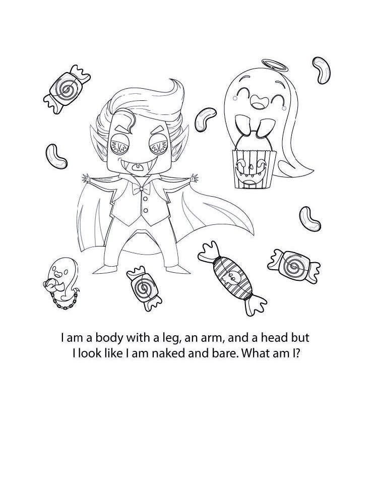 Creepy Halloween Riddles for Kids - Printable Halloween Coloring Book ...