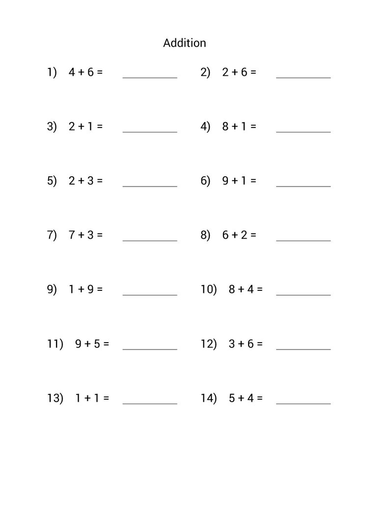 First Grade Math Workbook -4000 Printable Math Drills With Addition and ...