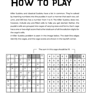 Easy, Medium and Hard Killer Sudoku Puzzles Printable PDF - 420 Sudoku ...