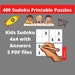 Printable PDF Easy Sudoku for Kids 4x4 400 Children Puzzles With ...