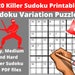 Easy, Medium and Hard Killer Sudoku Puzzles Printable PDF 420 Sudoku ...