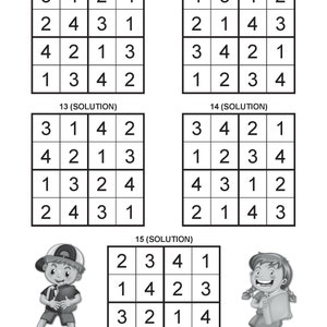 1000 Sudoku Puzzles for Kids With Answers - Kids Sudoku 4x4, Kids ...