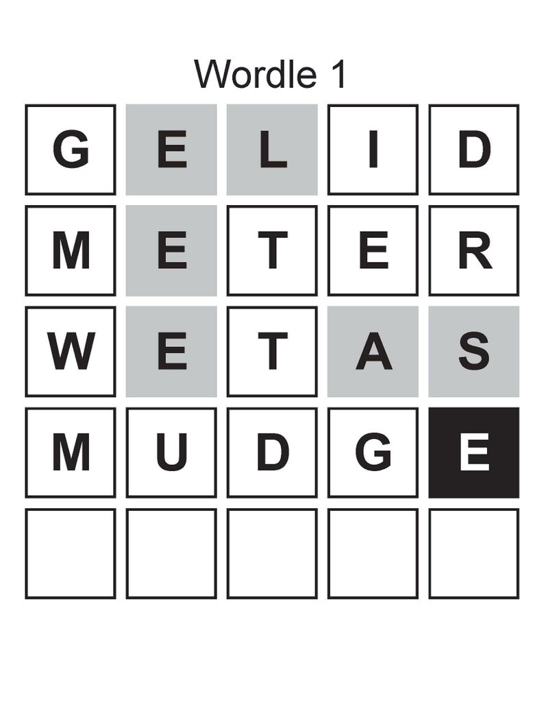 Wordle Challenge Book With 100 Wordle Puzzles and Their Answers, 5 ...