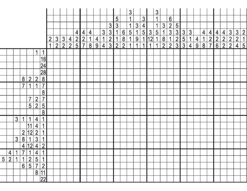 21 Hard and 50 Easy Nonogram Puzzles for Adults With Answers - Instant ...