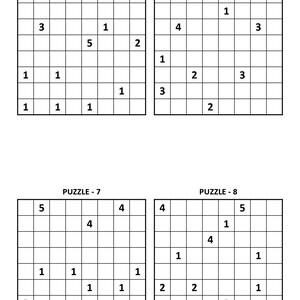 Nurikabe Puzzles Printable PDF - 500 Japanese Puzzles for Adults With ...