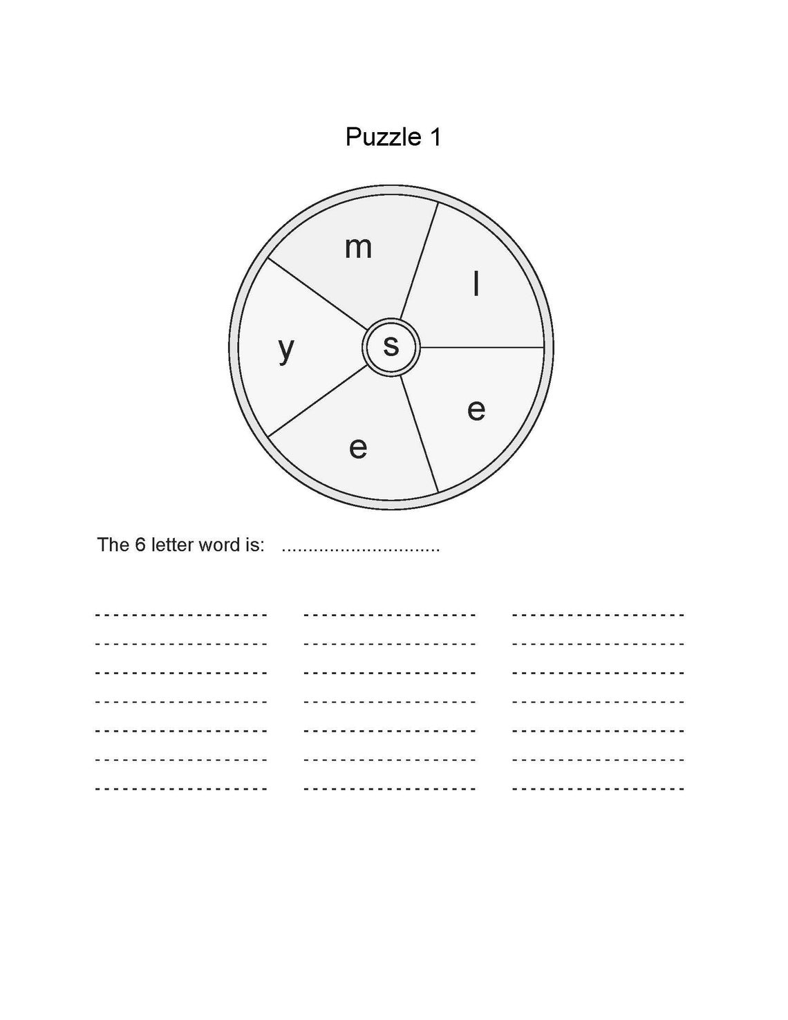 Spelling Word Wheel Puzzle - 150 Word Scramble Games Printable PDF With ...