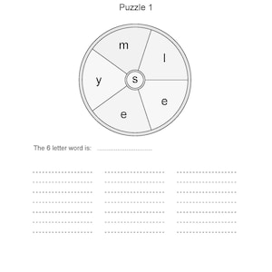 Spelling Word Wheel Puzzle - 150 Word Scramble Games Printable PDF With ...