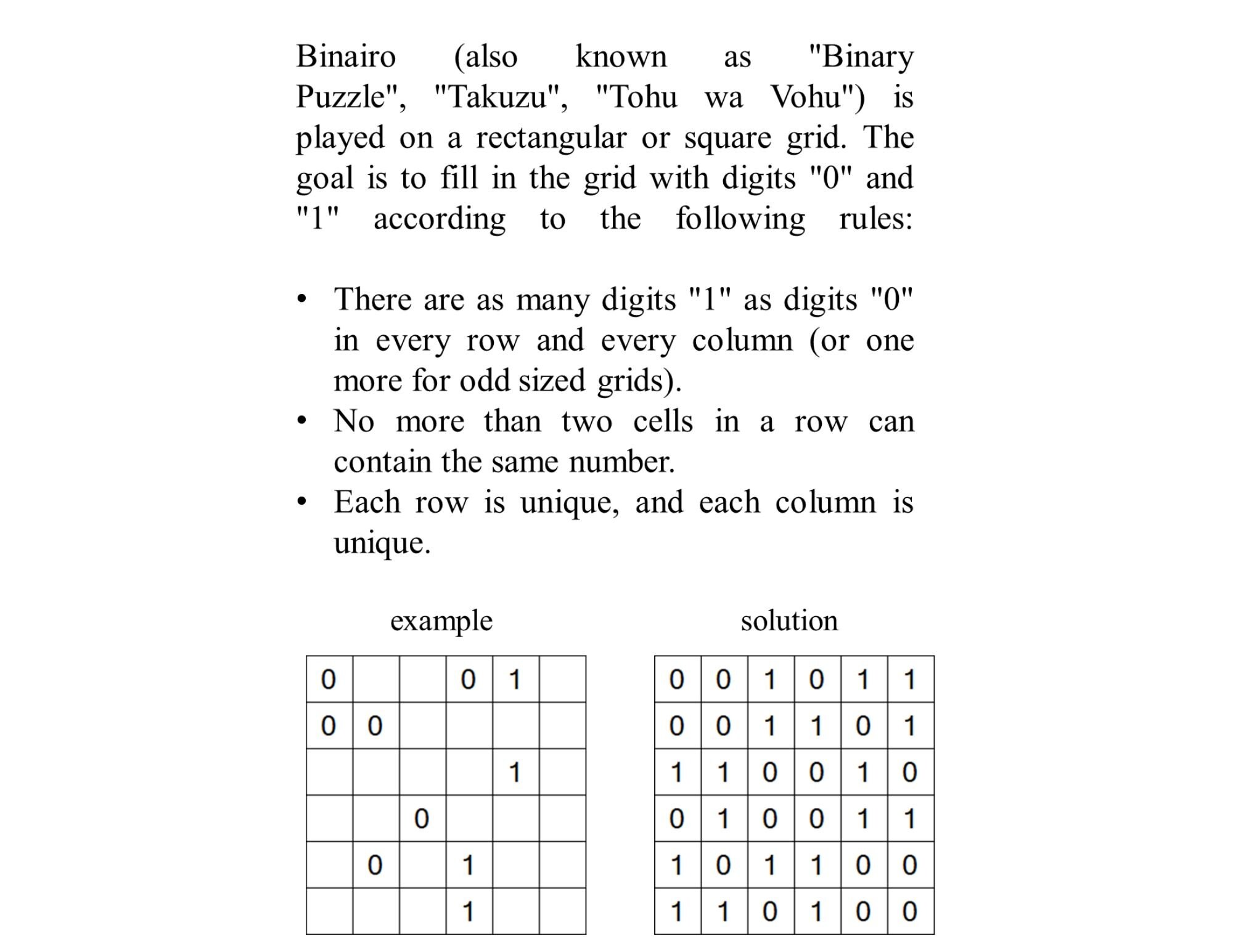Binario Puzzles Printable PDF - 500 Binary Puzzles to Keep Your Brain ...