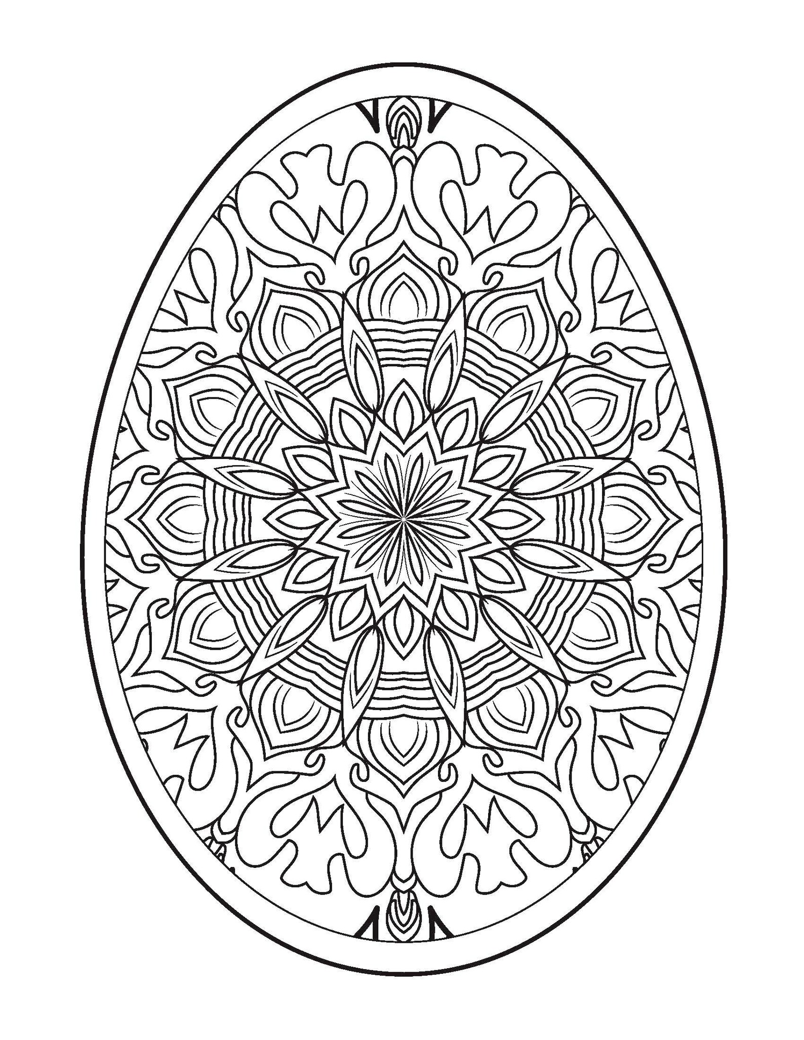 Adult Coloring Pages Printable, Mandala Coloring Book, Mandala Easter ...