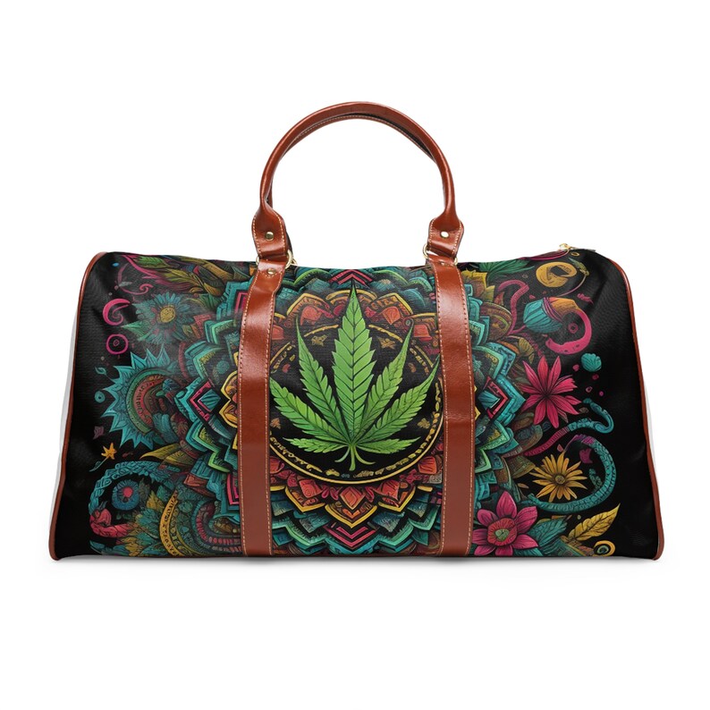 Trap Pack Weed Print Duffle Bag Stoner Bag 420 Fashion Cannabis ...