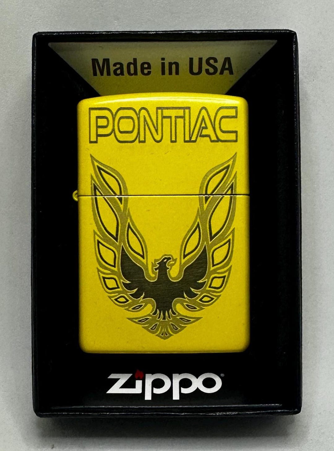 Custom Laser Engraved Zippo Lighter Pontiac Firebird Sunflower Yellow ...