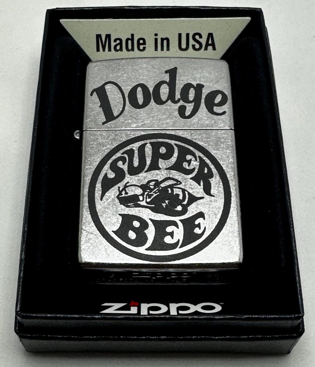 Custom Laser Engraved Zippo Lighter Dodge Super Bee Street Chrome ...