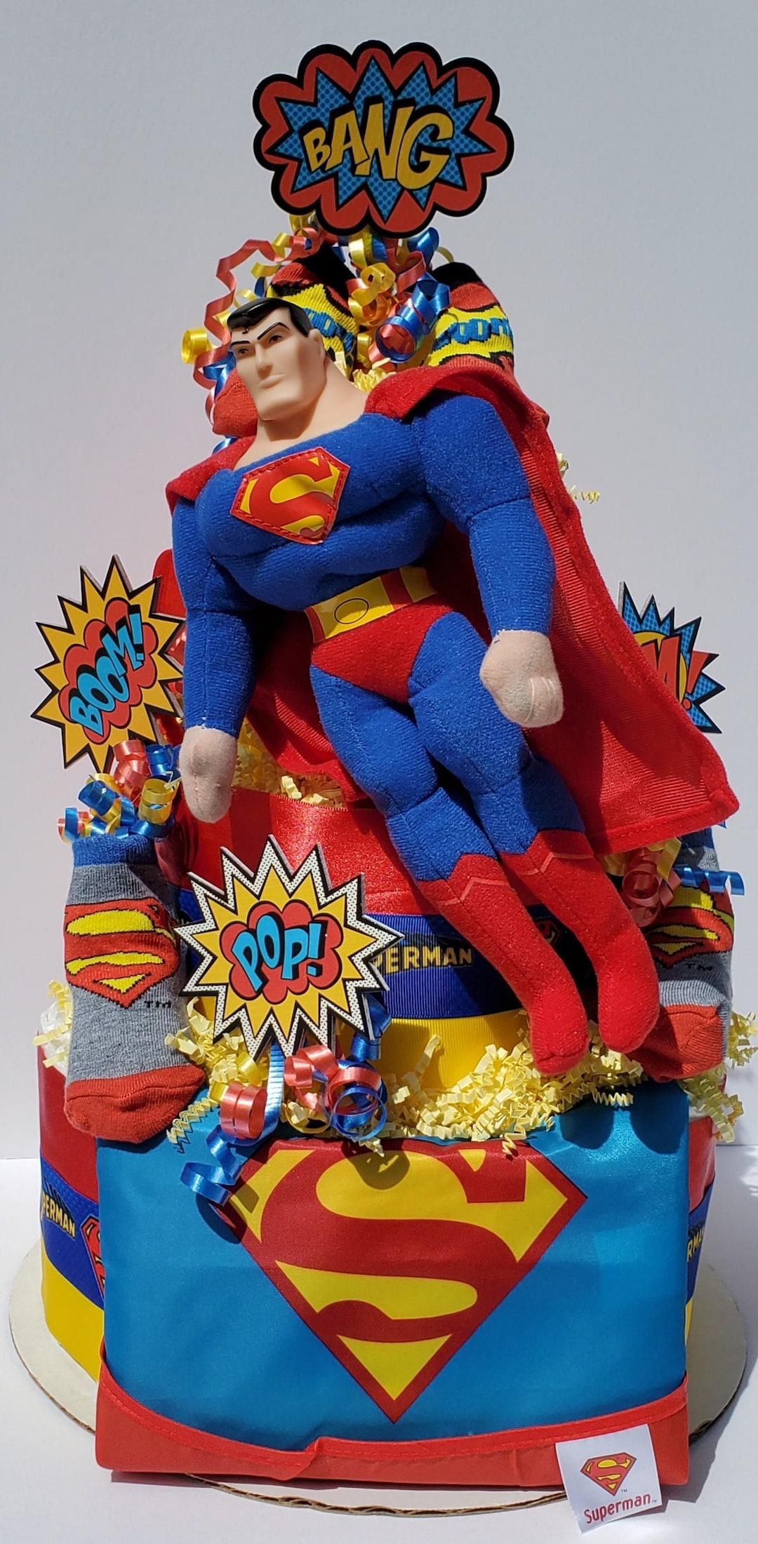 Superman Diaper Cake - Etsy