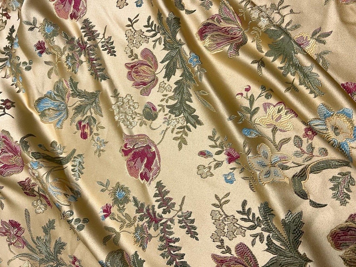 1 X 2.80 Meters Precious Damask Fabric From the San Leucio Silk Factory ...
