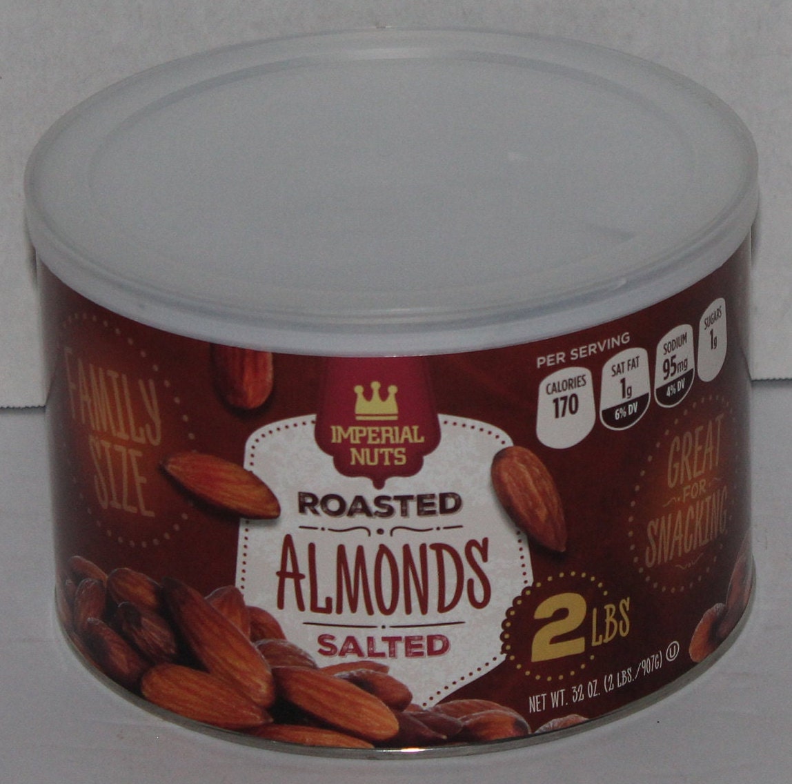 Roasted Almonds Imperial Nuts 2lbs Salted Family Size Great Snack NIT ...