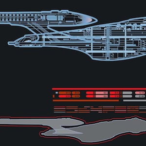 Trekkers Red Alert Enterprise-e LCARS Display Panel - Extra-large LED ...