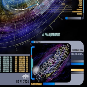 Trekkers 18 X 24 Inch LCARS Map of the Galaxy - Spatial Grid Chart of the Four (4) Quadrants - Etsy