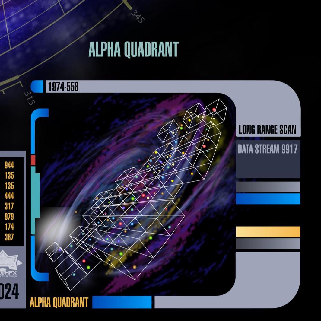 NEW!! Trekkers LCARS Map of the Galaxy - Spatial Grid Chart of the Four ...