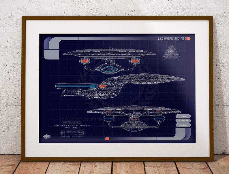 Trekkers Galaxy Class Vessel - Elevation Views of the Starship U.S.S ...
