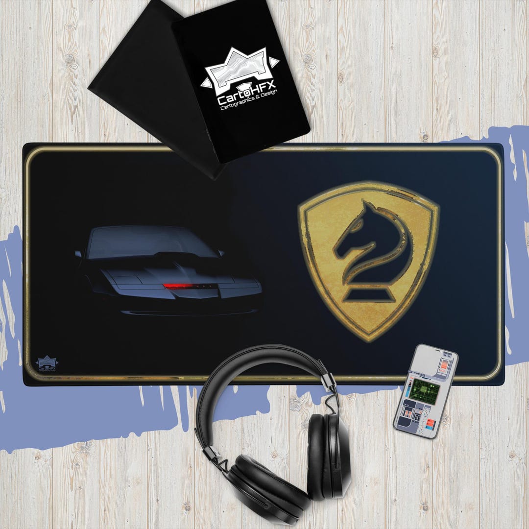 Knight Rider KITT & FLAG Logo Oversized Gaming Mouse Pad - Etsy