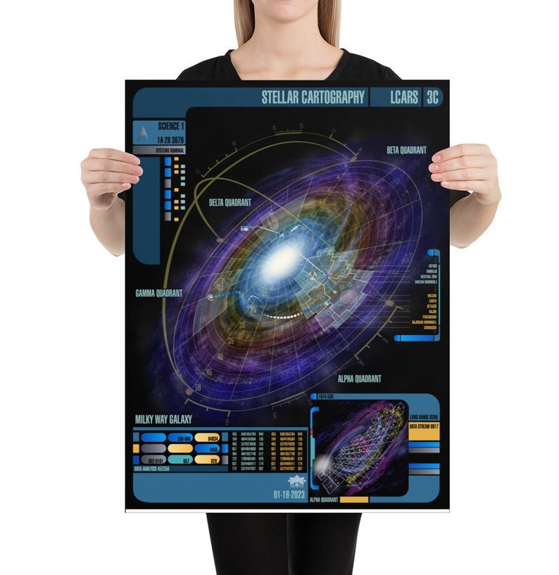 Star Trek Milky Way Galaxy Quadrants Map - Etsy