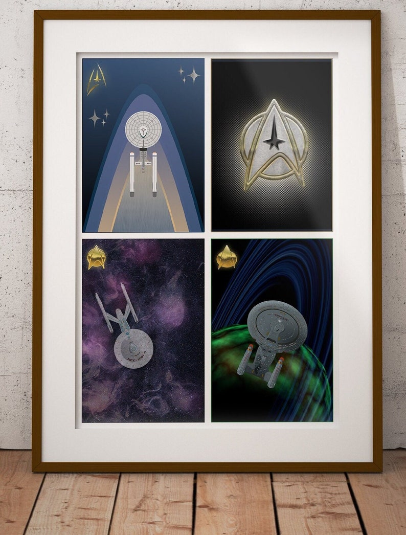 Trekker Starships: Four 4 Panel Poster Constitution Class, Refit Class ...