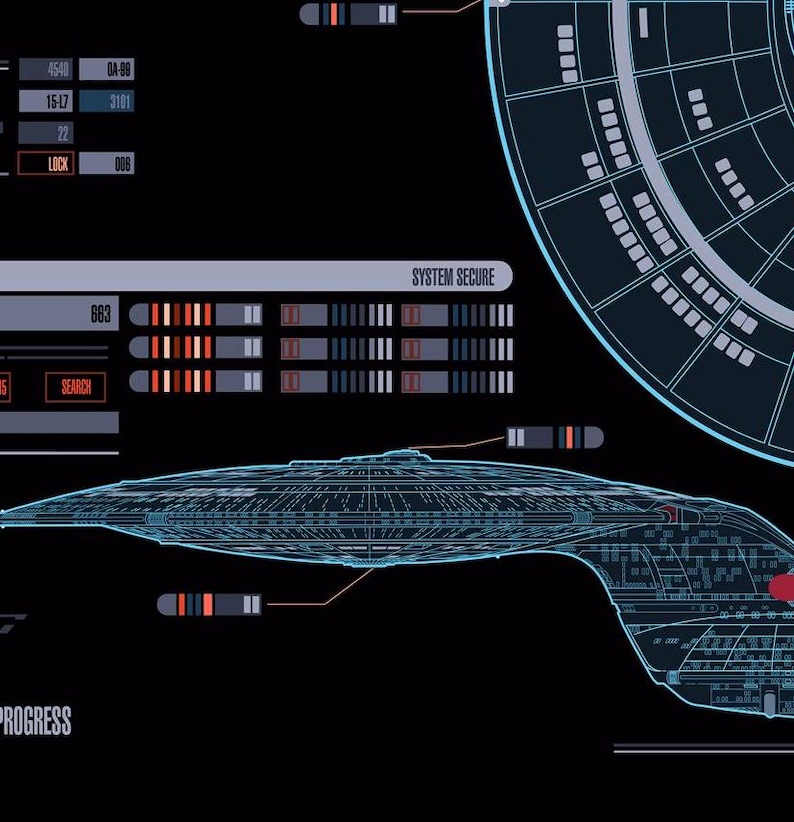 Trekkers Enterprise-d LCARS Display Panel - Extra-large LED Gaming ...