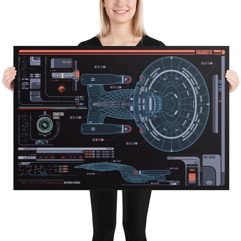 NEW!! Trekkers LCARS USS Enterprise-d - Premium Photo (satin) Paper ...