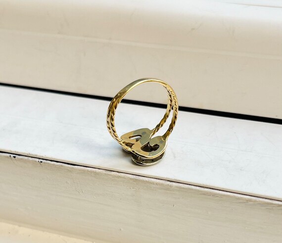Vintage Retro 14k Gold Letter “S” Ring Set with Diamo… - Gem