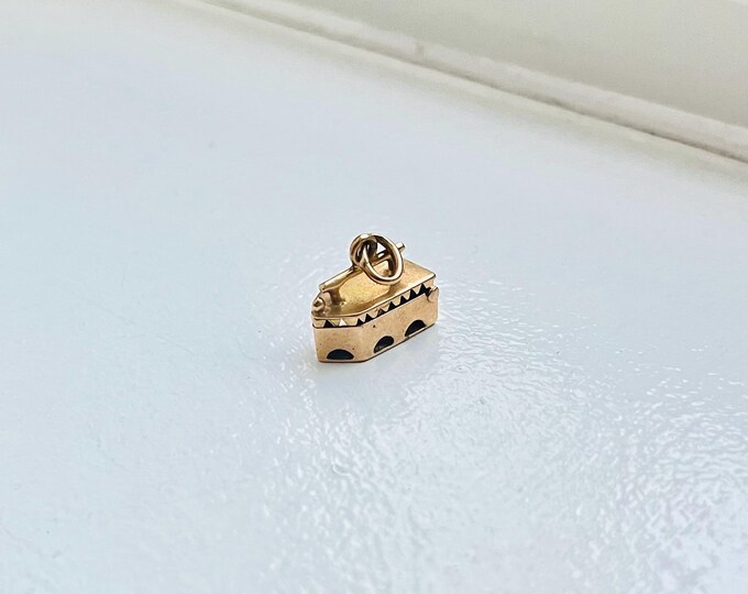 Vintage 18k Yellow Gold Articulated Flat Iron Charm - Etsy